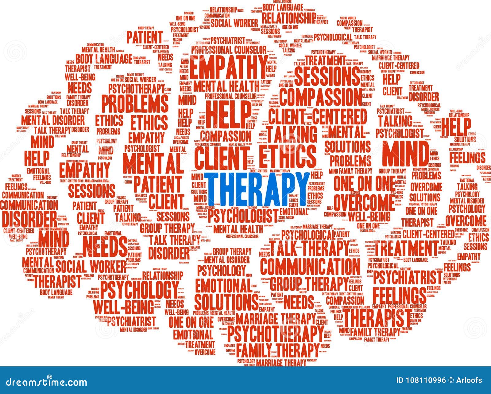 Therapy Word Cloud stock vector. Illustration of patient - 108110996