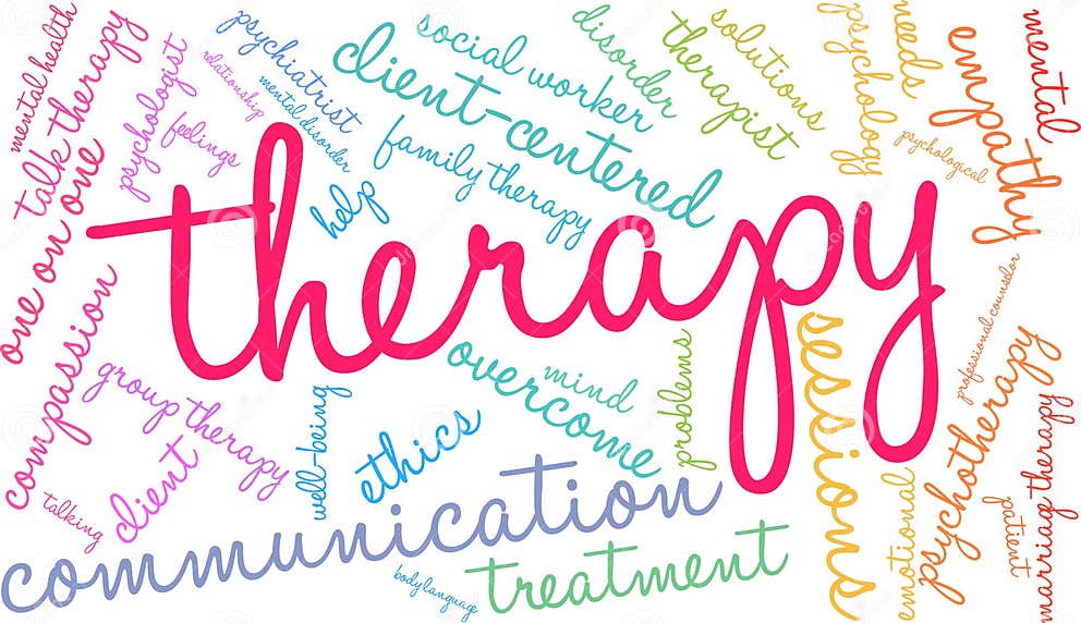 Therapy Word Cloud stock vector. Illustration of psychologist - 108111078