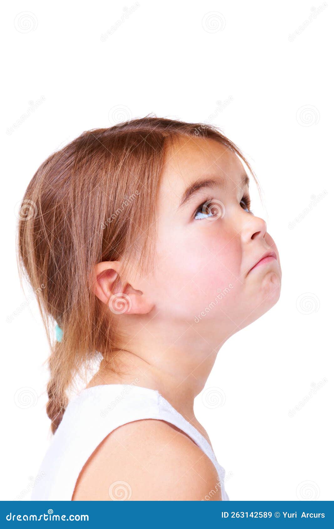 Is There Anything Up There. an Adorable Little Girl Looking Upwards ... Is There Anything Up There. an Adorable Little Girl Looking Upwards ...
