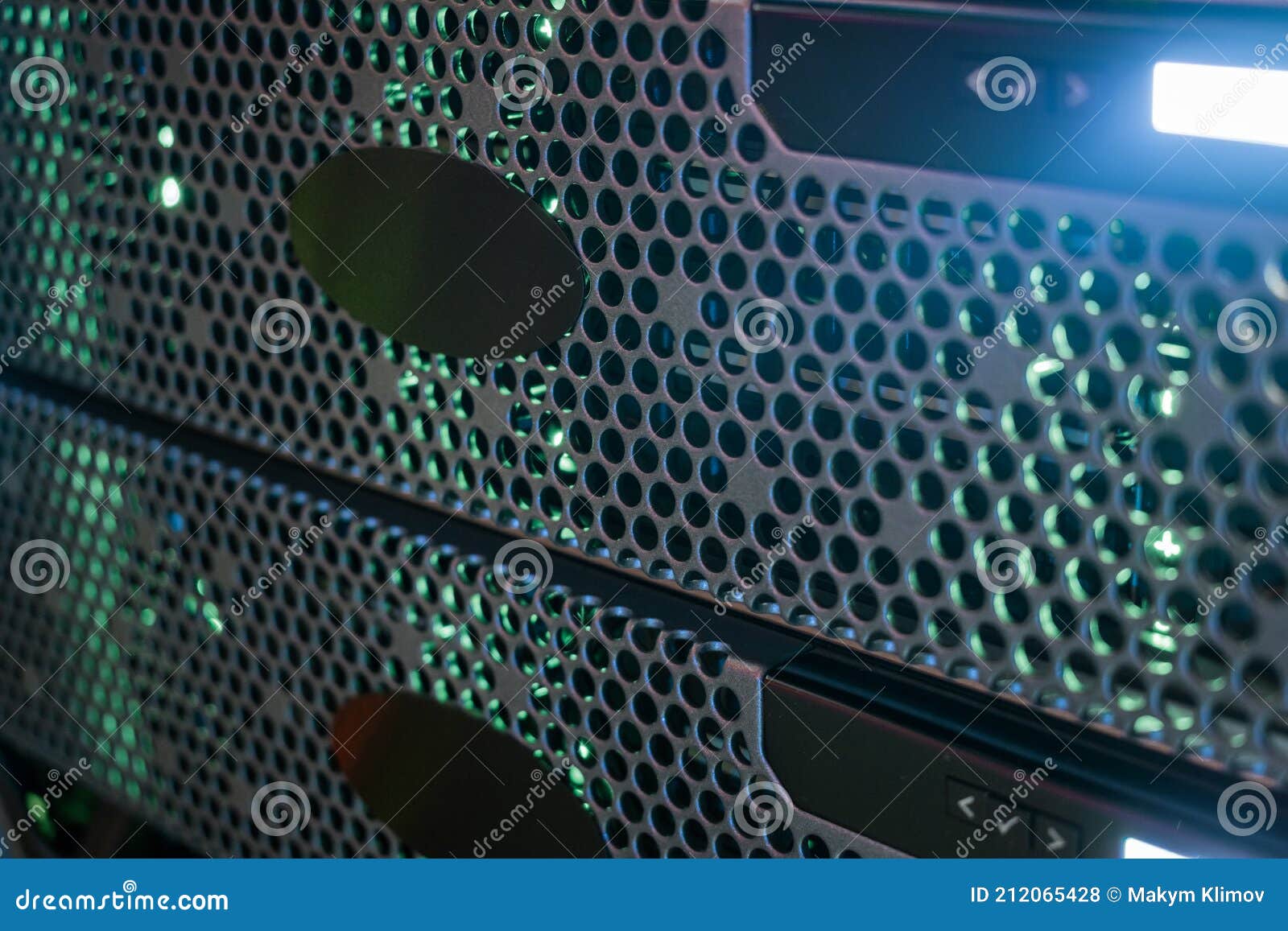 There is Computer Equipment in the Server Room of the Data Center ...