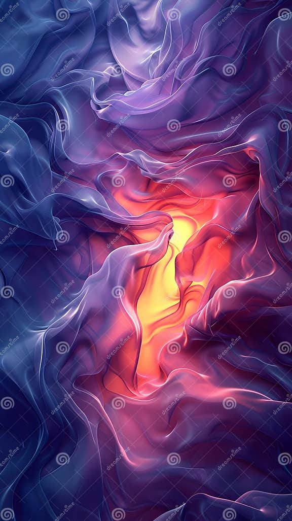 Abstract Flow of Light and Shadows in Gradient Color Harmony Stock ...