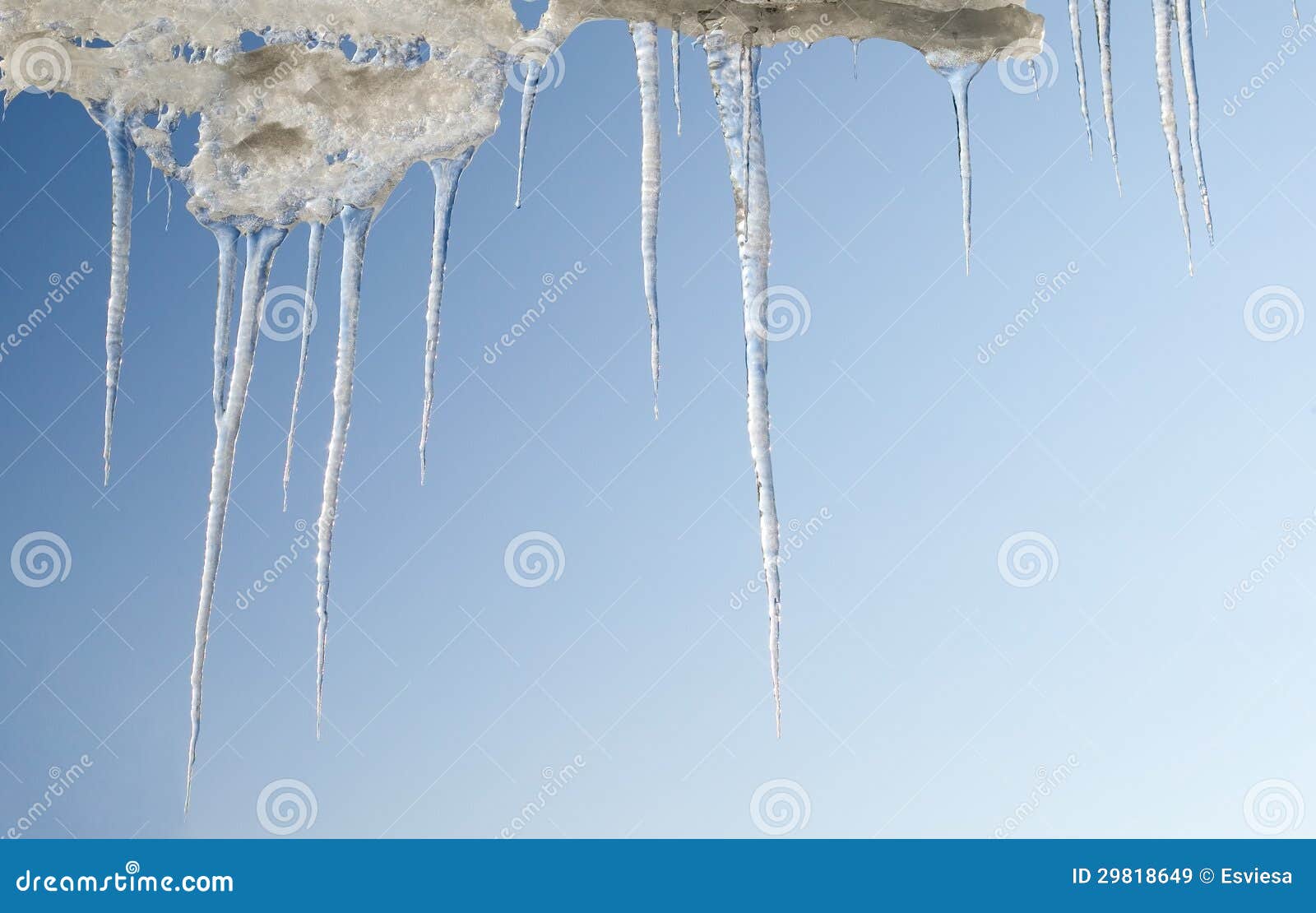 Icicles Frame on Cloudy Sky Background Stock Image - Image of abstract ...