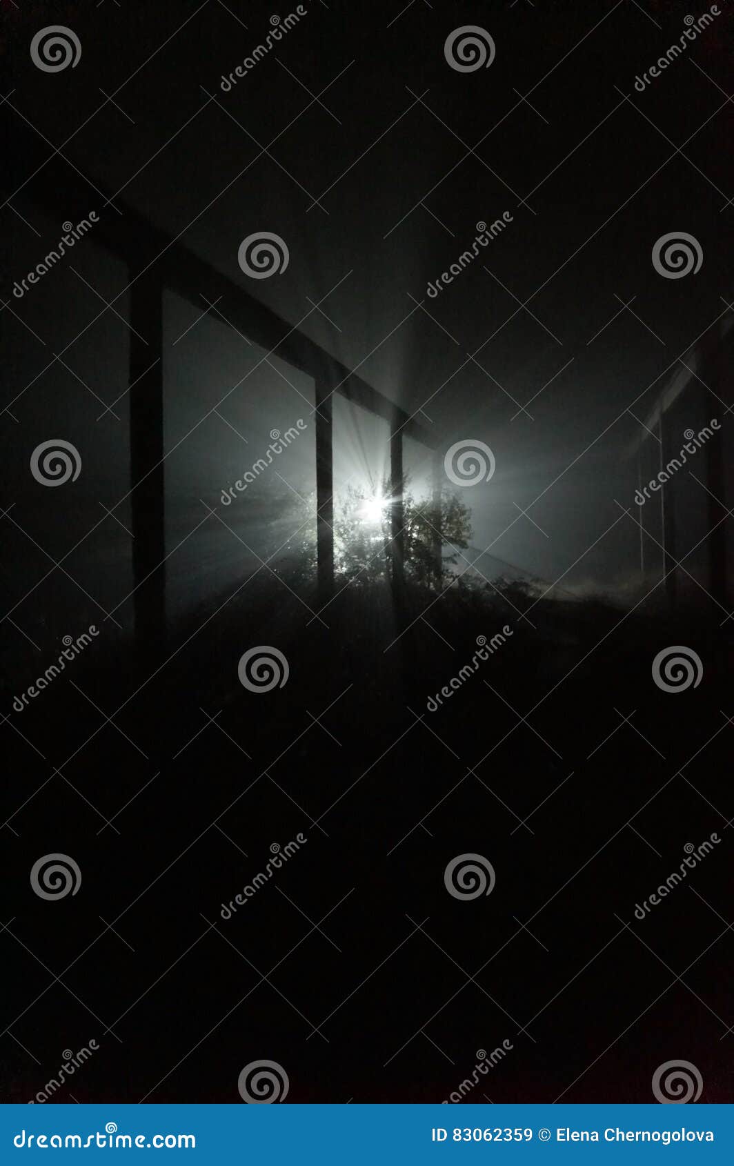 There is light at night. stock image. Image of darkness - 83062359