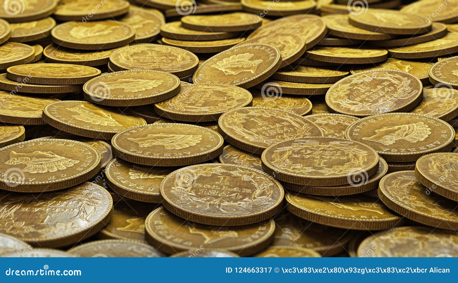 1 Dollar Stack stock illustration. Illustration of federal - 124663317