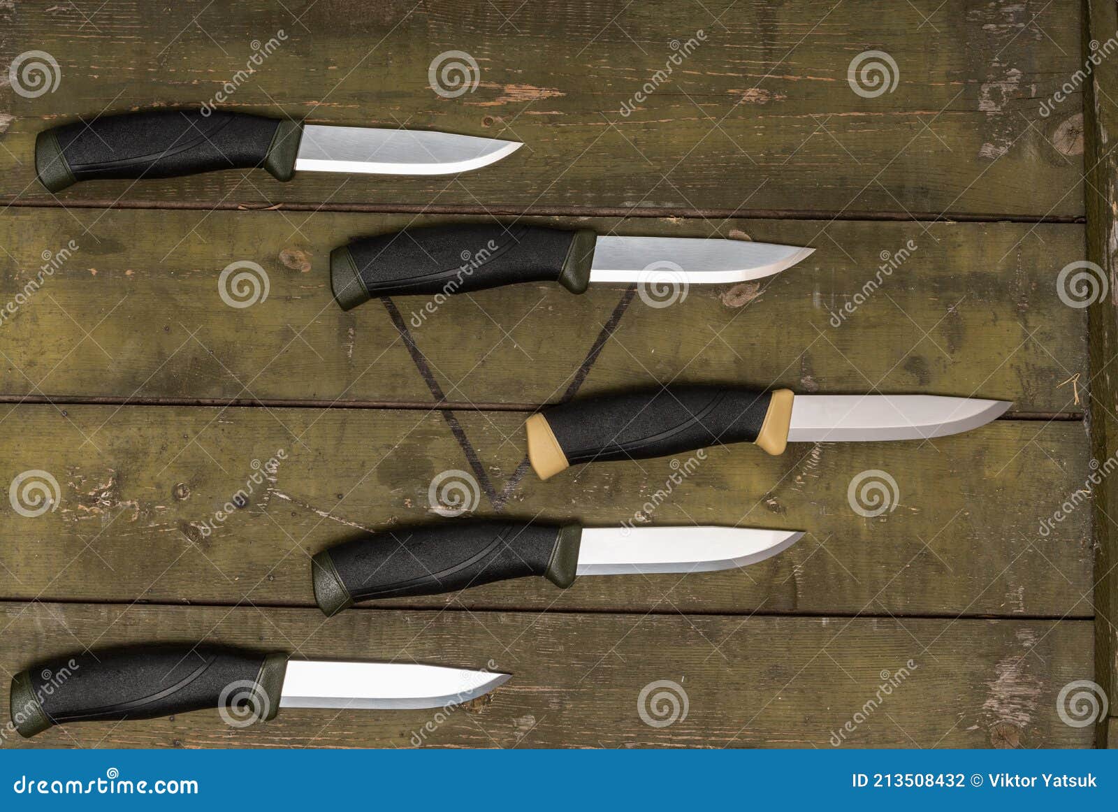 There are Many Knives on the Table. Unidirectional Knives Stock Photo ...