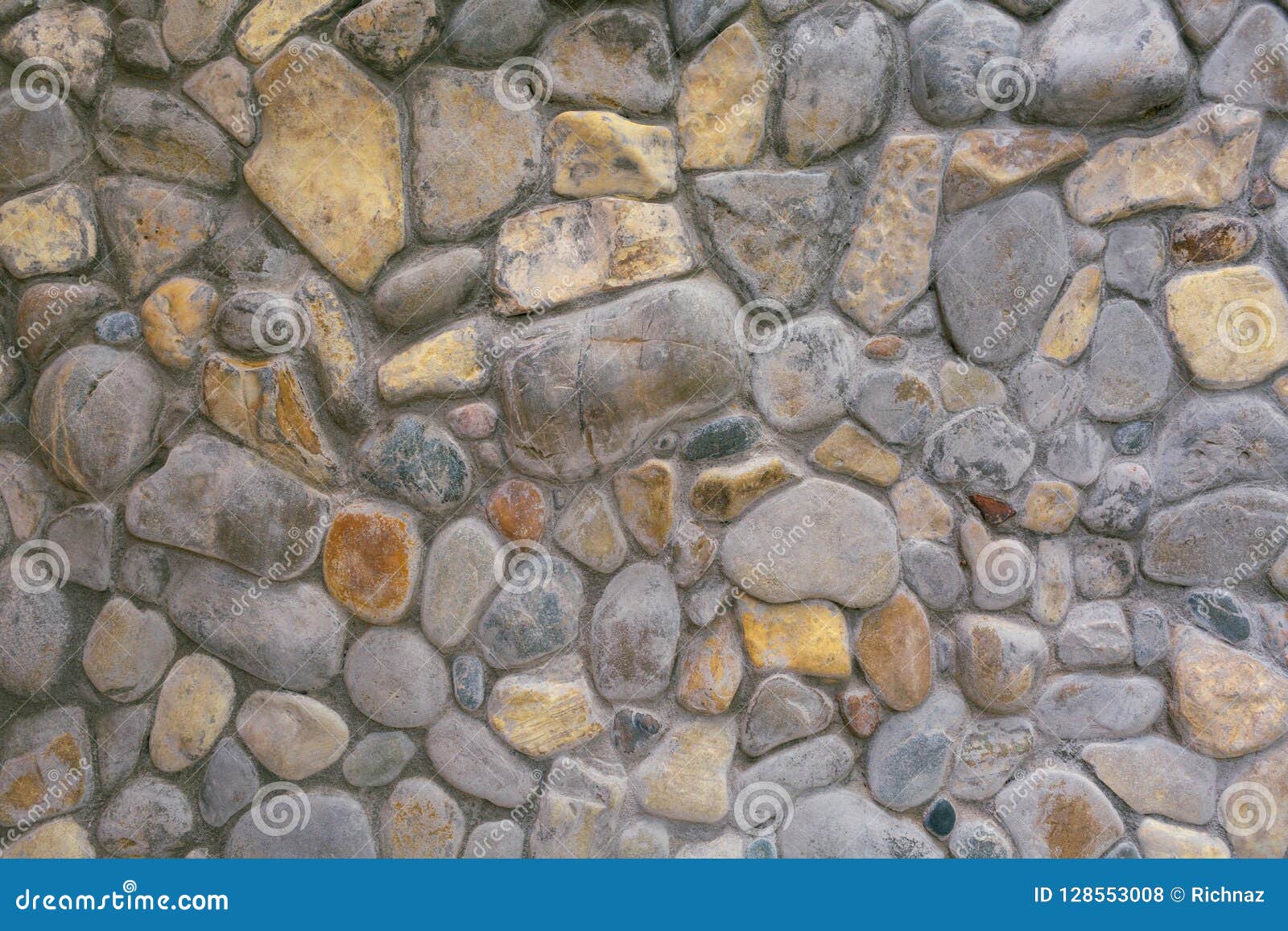 There are Many Large Round Stones on the Wall Stock Photo - Image of ...