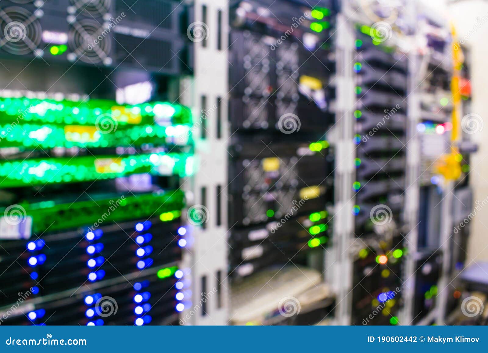 There Are Many Racks With Servers In The Server Room Of The Data Center ...