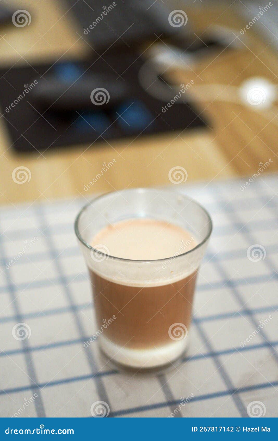 There is a Nice Latte Near the Computer Table Stock Photo - Image of ...