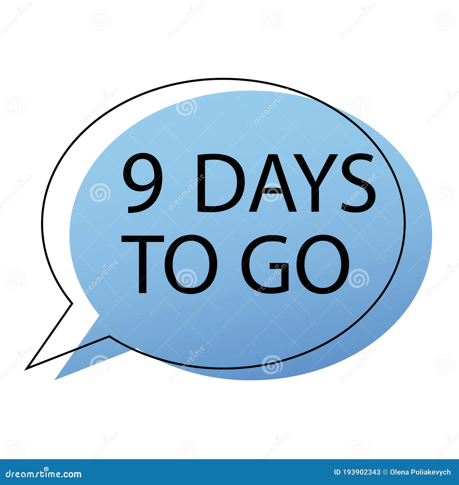 There are Nine Days Left. Countdown Time. Countdown in a Speech. Time ...