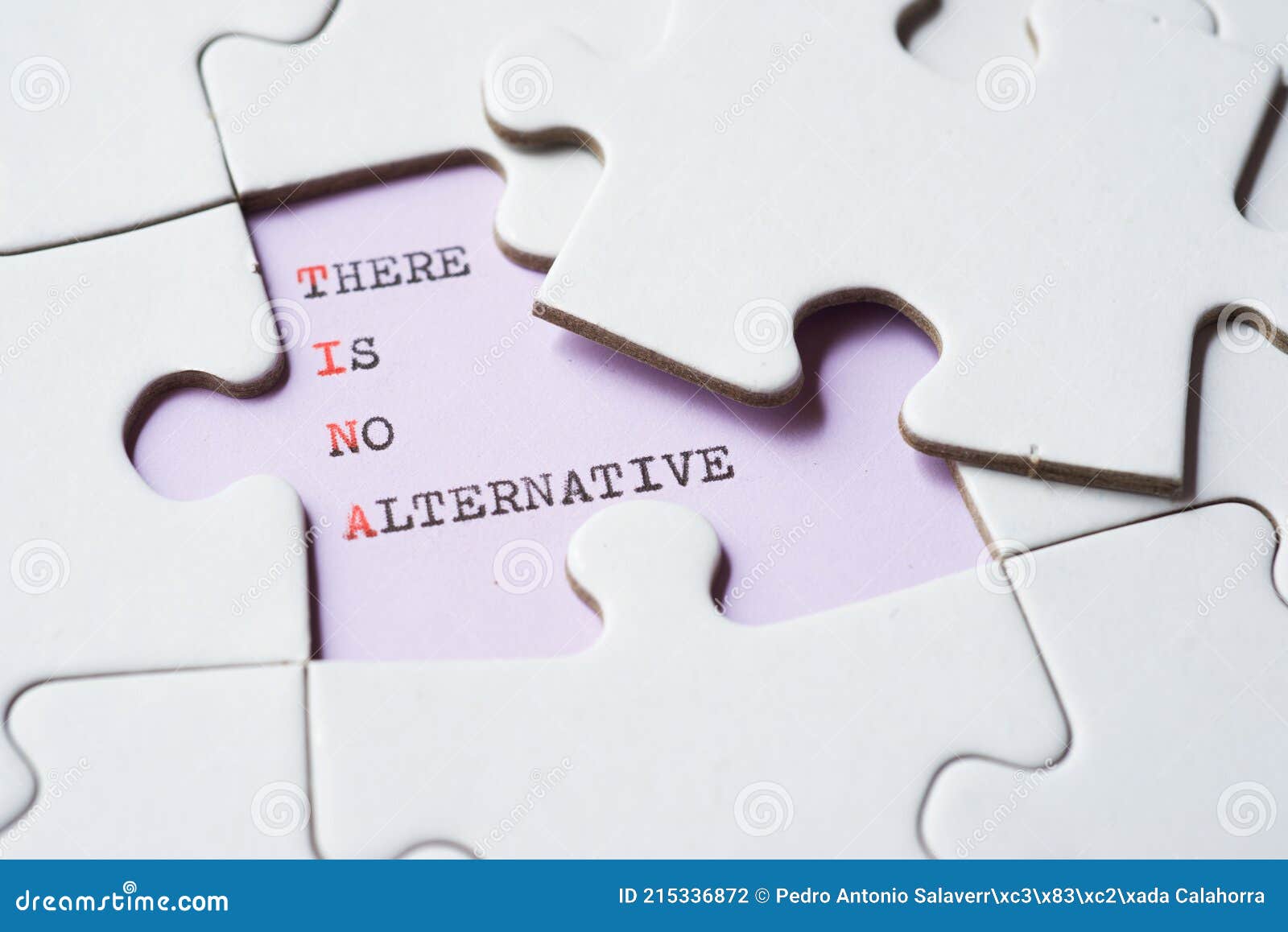 There is no alternative stock photo. Image of conceptual - 215336872