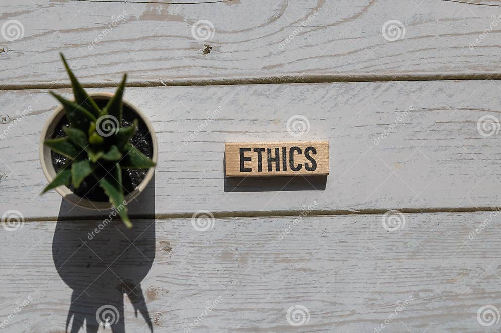 There is Notebook with the Word Ethics. it is As an Eye-catching Image ...