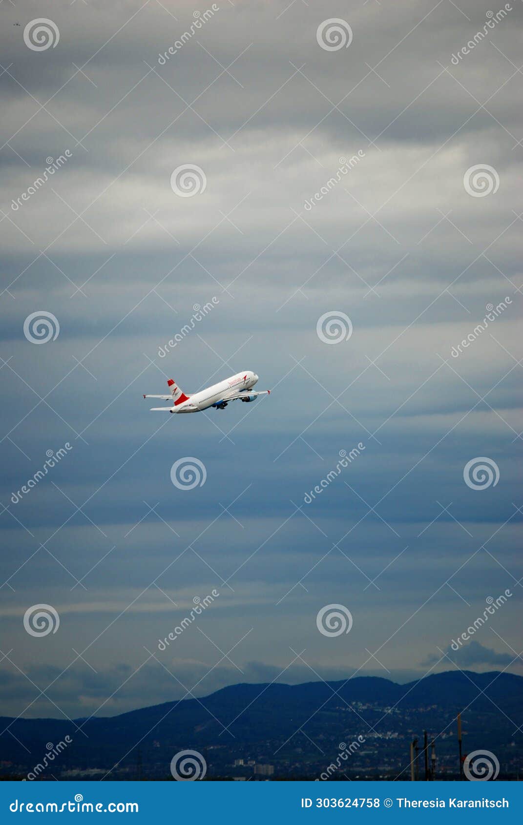 A rising plane stock photo. Image of airplane, trip - 303624758