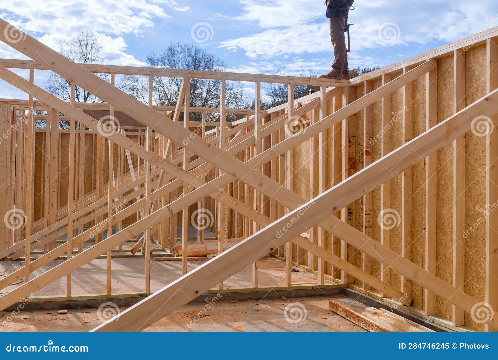 There is Process of Building Support Beams during Construction, As Well ...