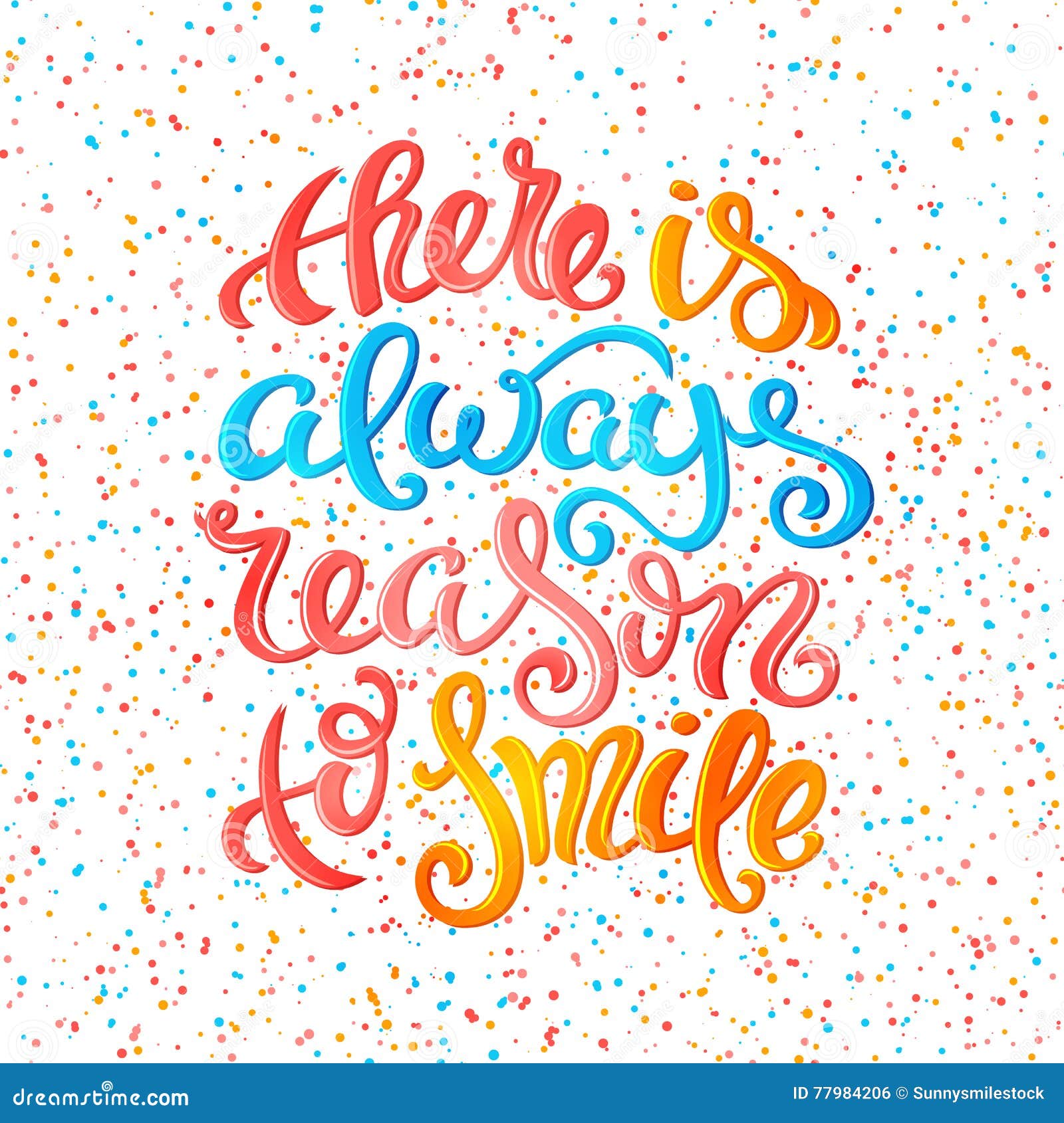 There is always Reason To Smile Stock Vector - Illustration of card ...