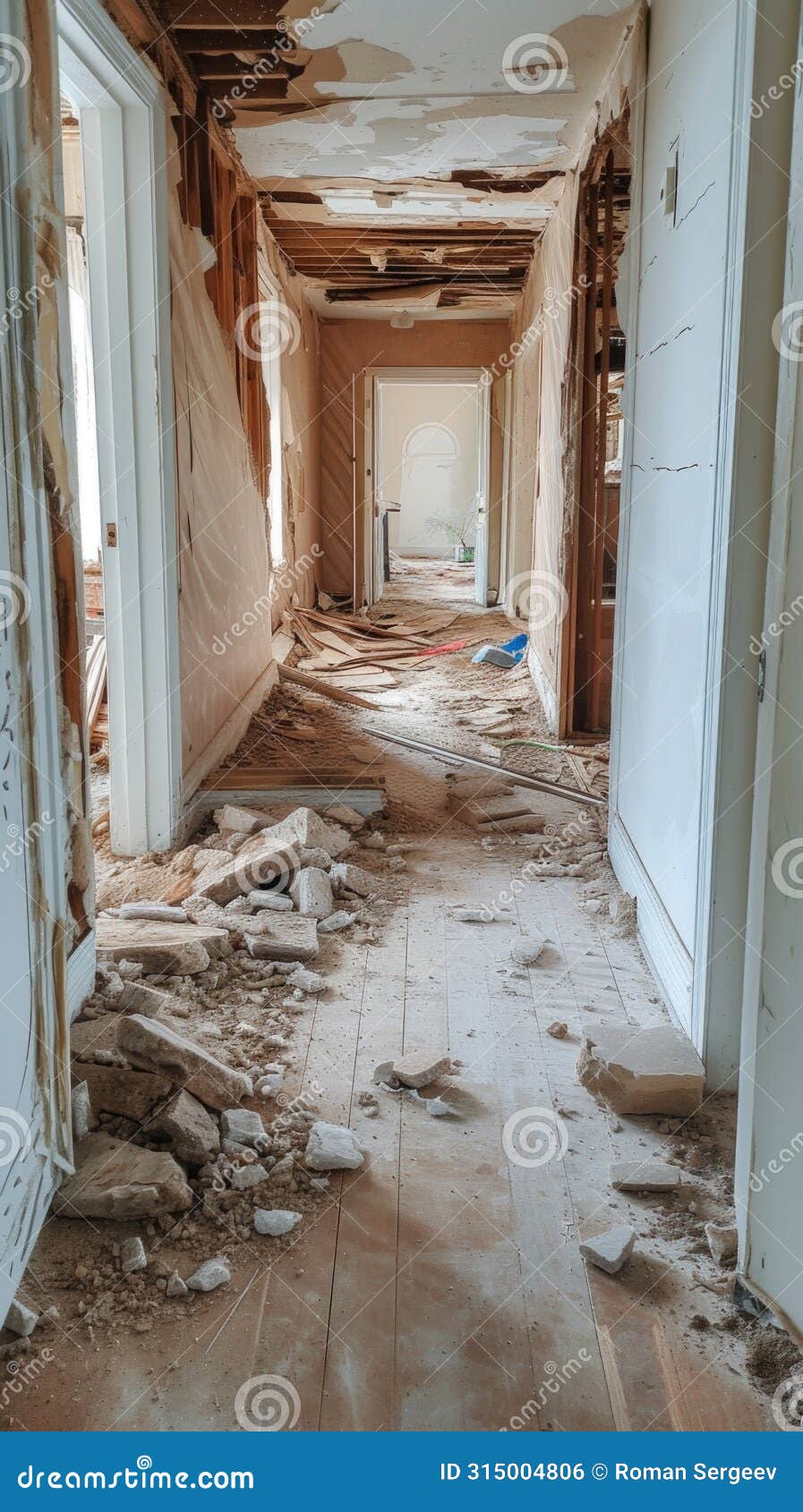 There is a Room that Has Been Torn Down and is Being Remodeled Stock ...