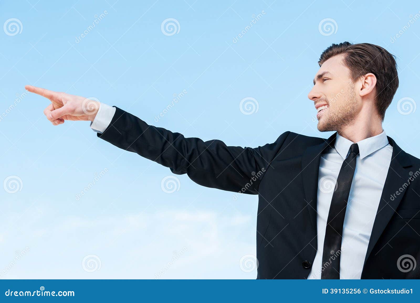 There... stock photo. Image of side, pointing, occupation - 39135256