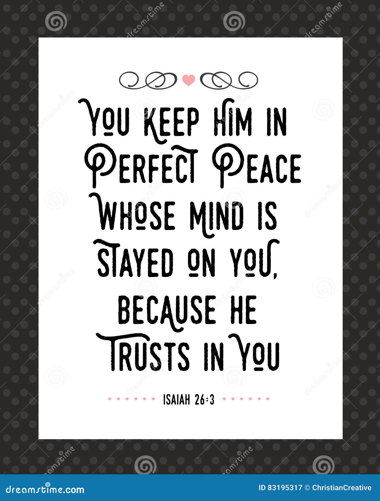 You Keep Him in Perfect Peace Whose Mind is Stayed on You Stock Vector ... You Keep Him in Perfect Peace Whose Mind is Stayed on You Stock Vector ...
