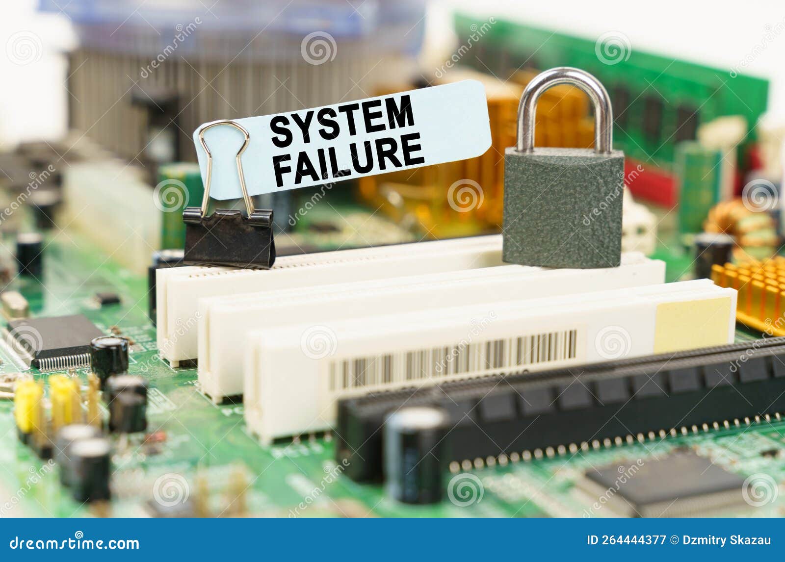 There is a Sticker on the Motherboard that Says - System Failure Stock ...
