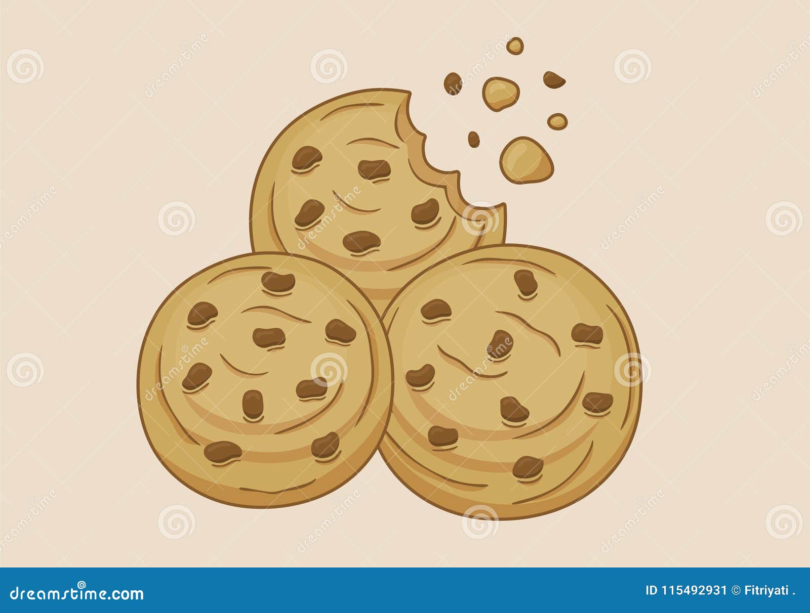 There are Three Sweet Cookies Stock Vector - Illustration of cookies ...