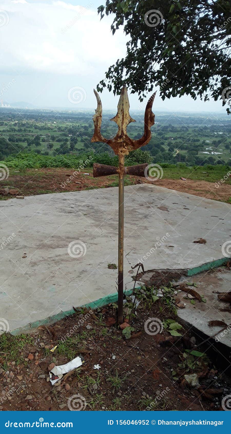 Trishula in Front of the Temple Stock Photo - Image of shiva, holy ...
