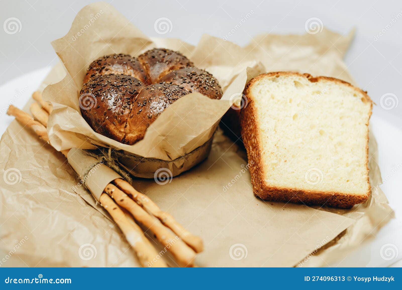 There are Two Loaves of Bread in the Picture Stock Image - Image of ...