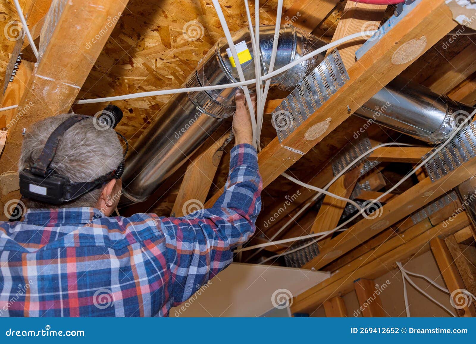 There is a Ventilation Pipe System that is Mounted Inside Ceiling the ...