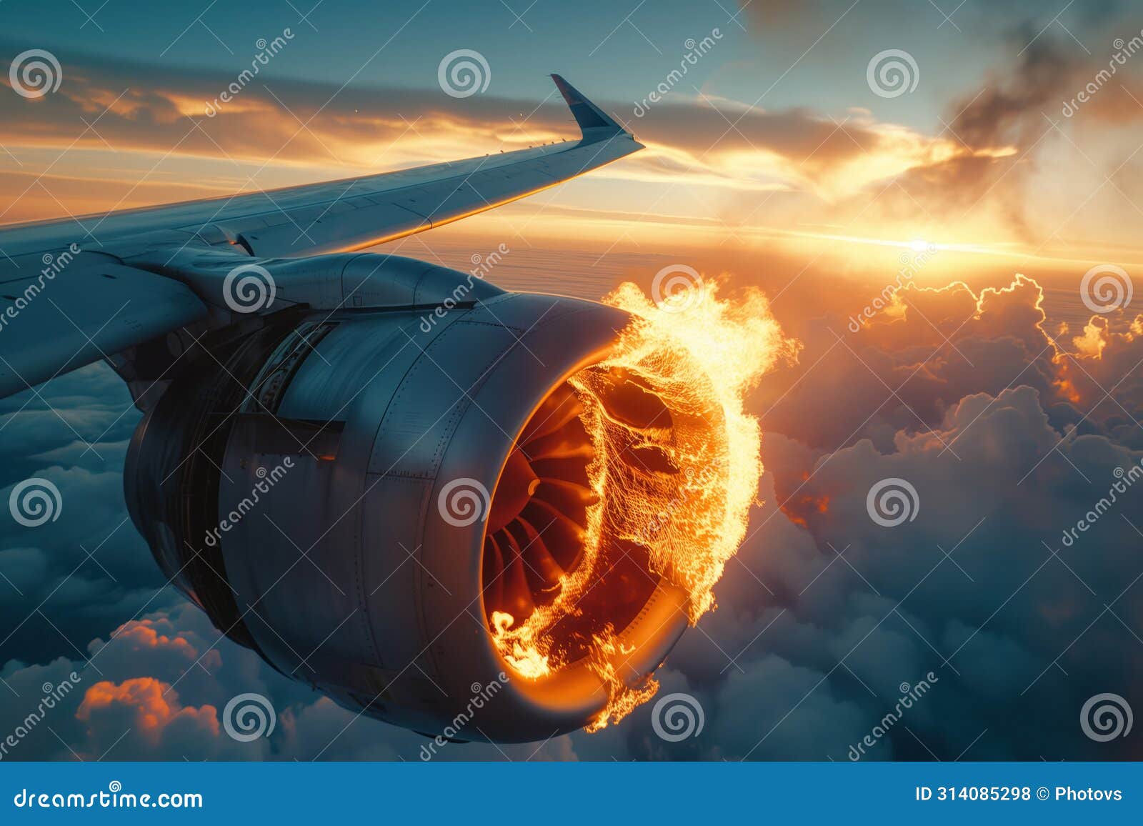 There Was a Problem with Aircraft Engine a Fire Broke Out during Flight ...