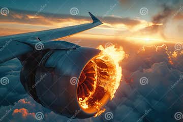 There Was a Problem with Aircraft Engine a Fire Broke Out during Flight ...
