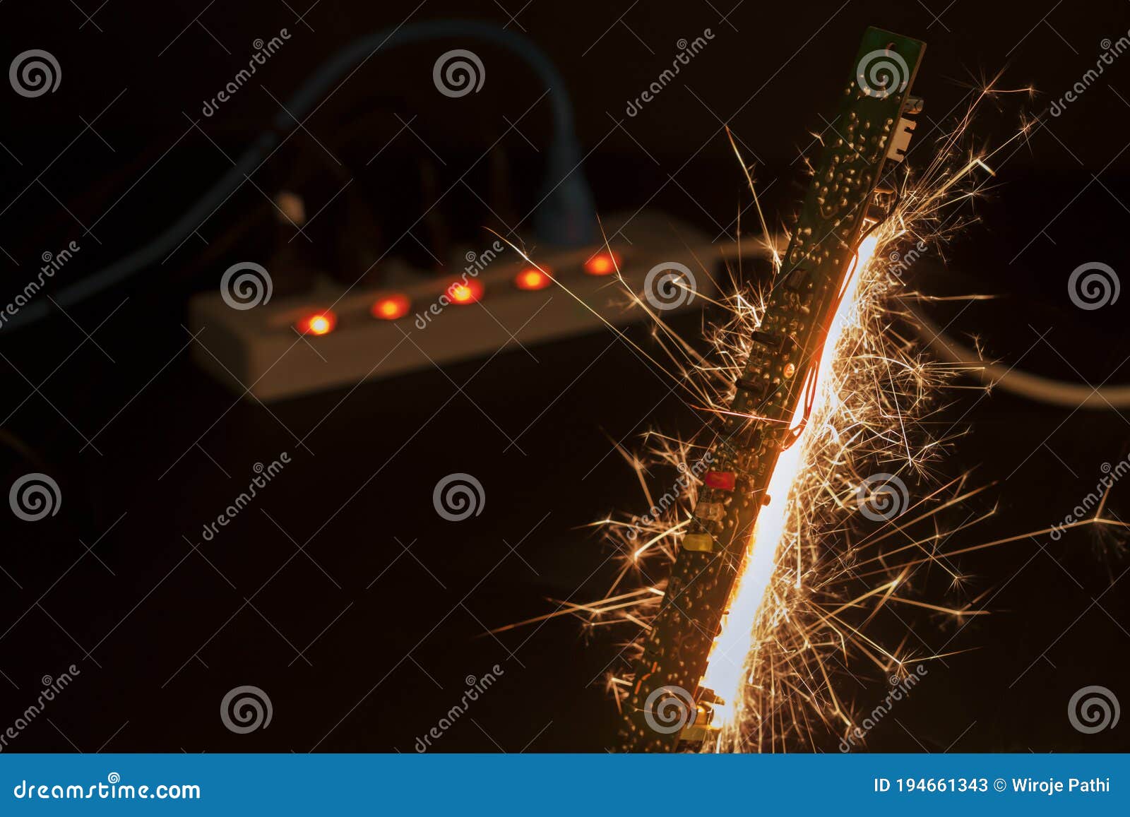 There Was a Spark on the Circuit Board. the Concept of Using Appliances ...
