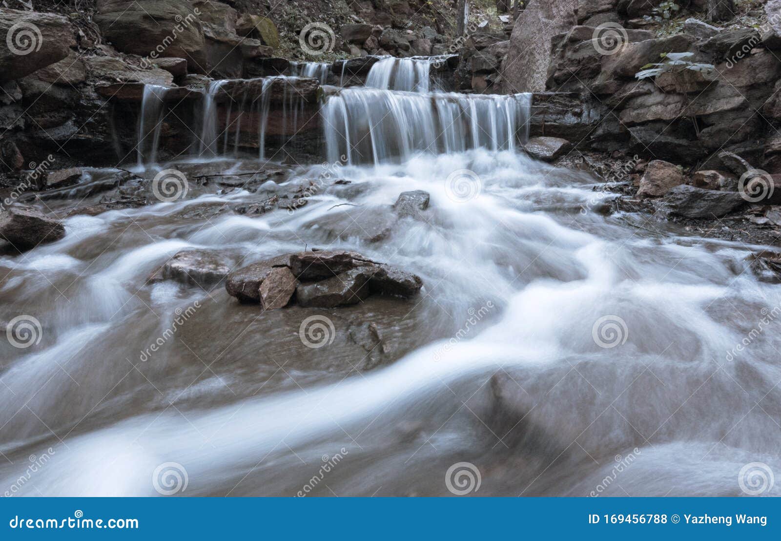 Streams and Several Waterfalls Stock Photo - Image of beautiful, rock ...