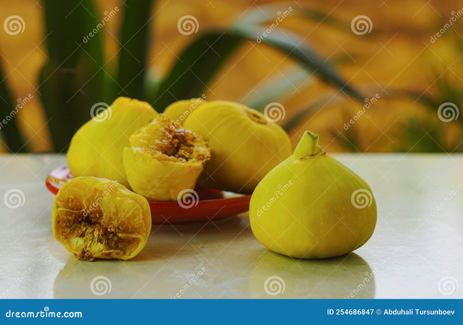 Yellow fig fruit stock image. Image of closeup, exotic - 254686847