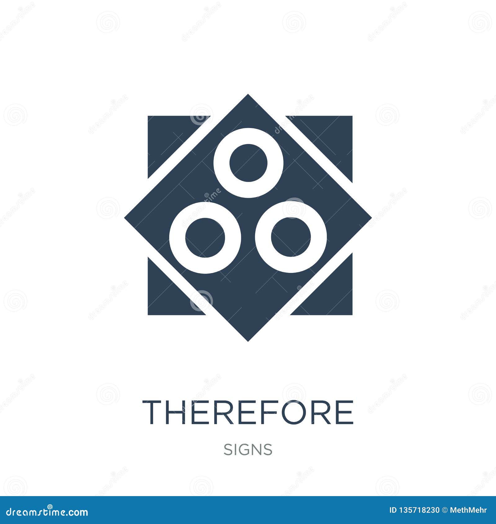 Therefore Symbol Icon Vector Sign And Symbol Isolated On White ...
