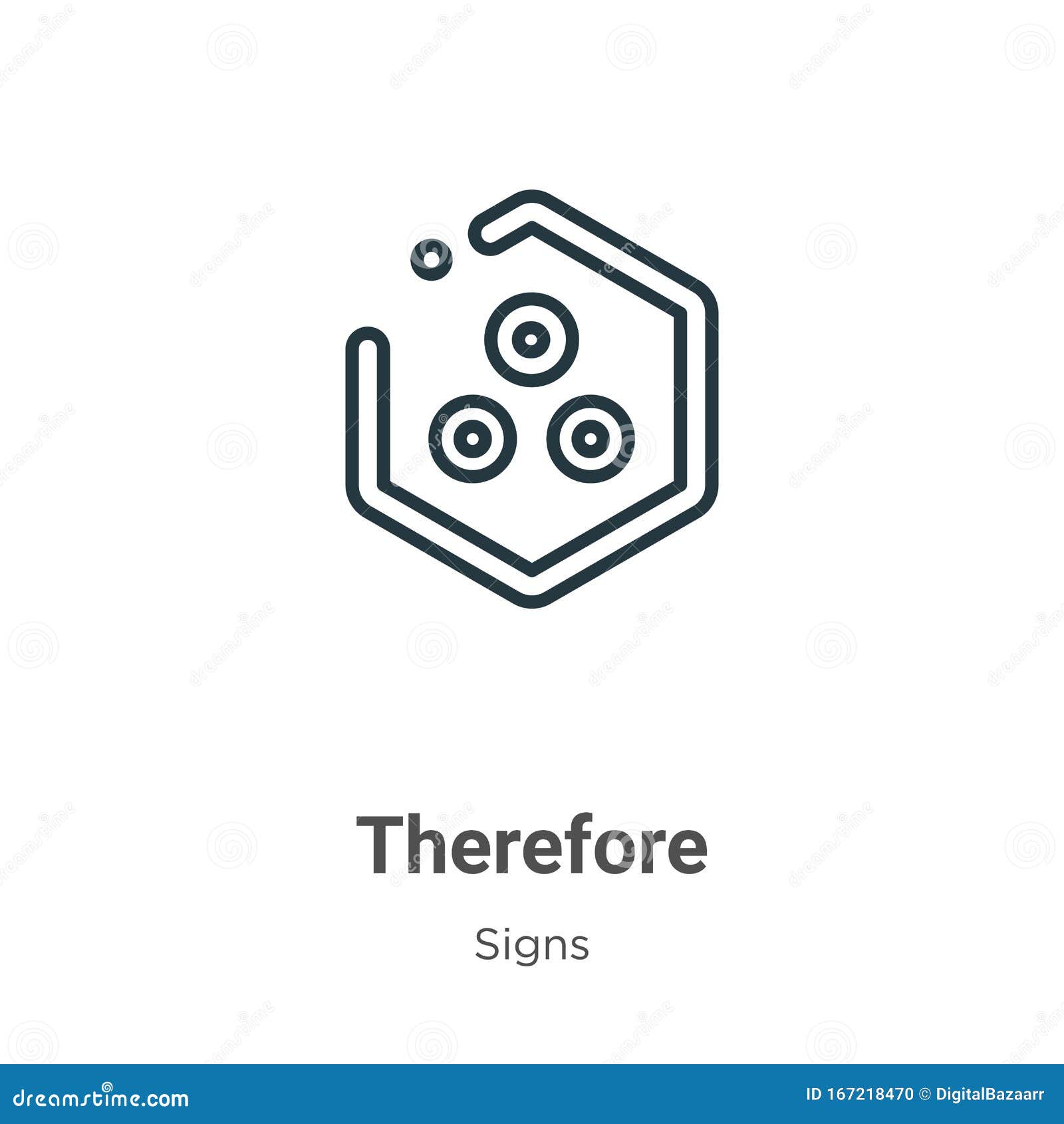 Therefore Symbol Icon Vector Sign And Symbol Isolated On White ...
