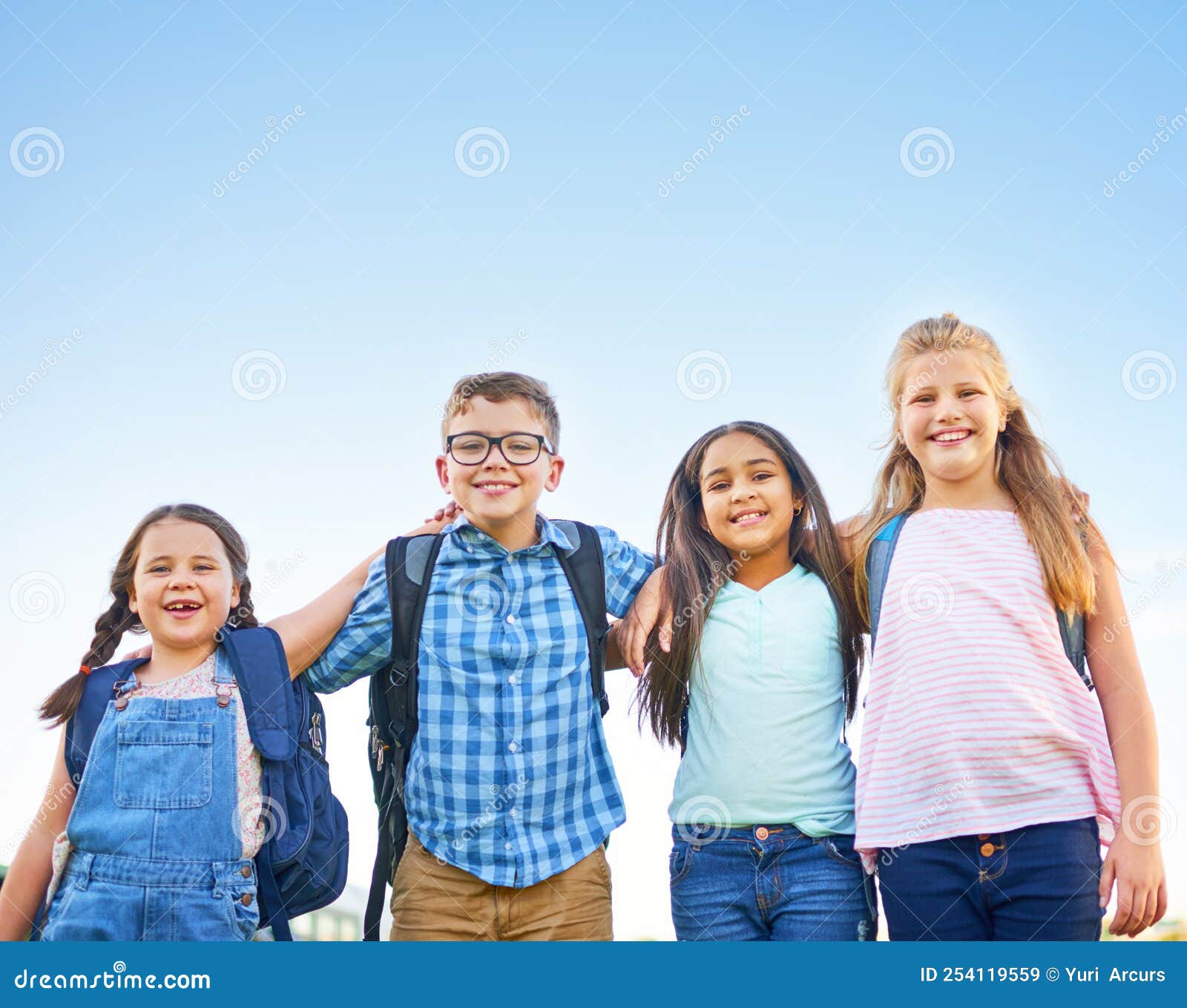 Theres a Leader in Each on of Us. a Group of Elementary School Children ...