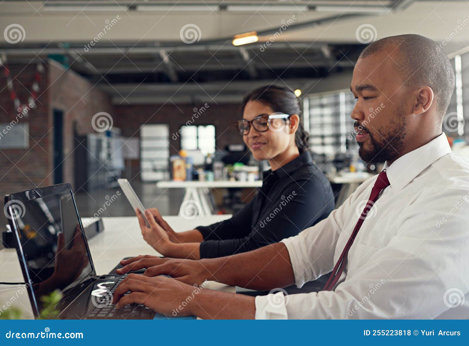 Theres No Substitute for Hard Work. Two Colleagues Working Together in ...