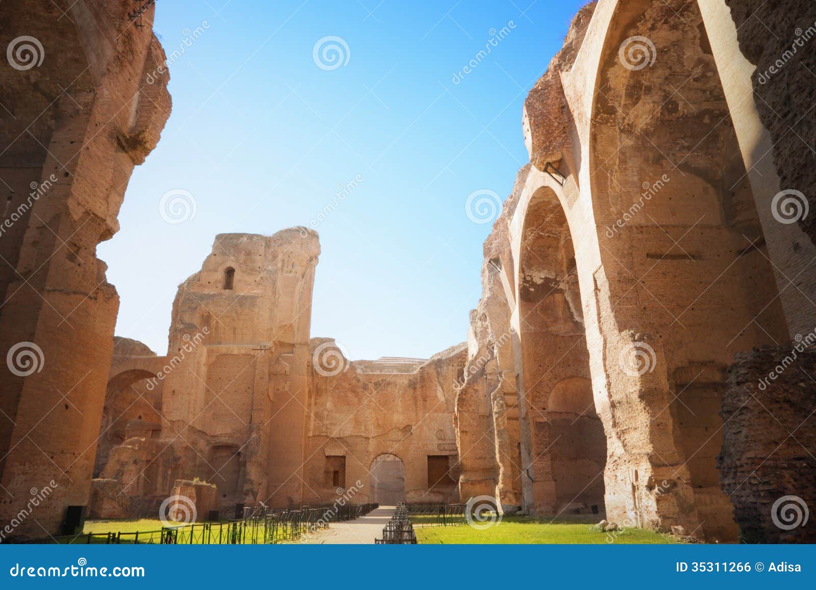 Thermae of Caracalla stock photo. Image of emperor, city - 35311266