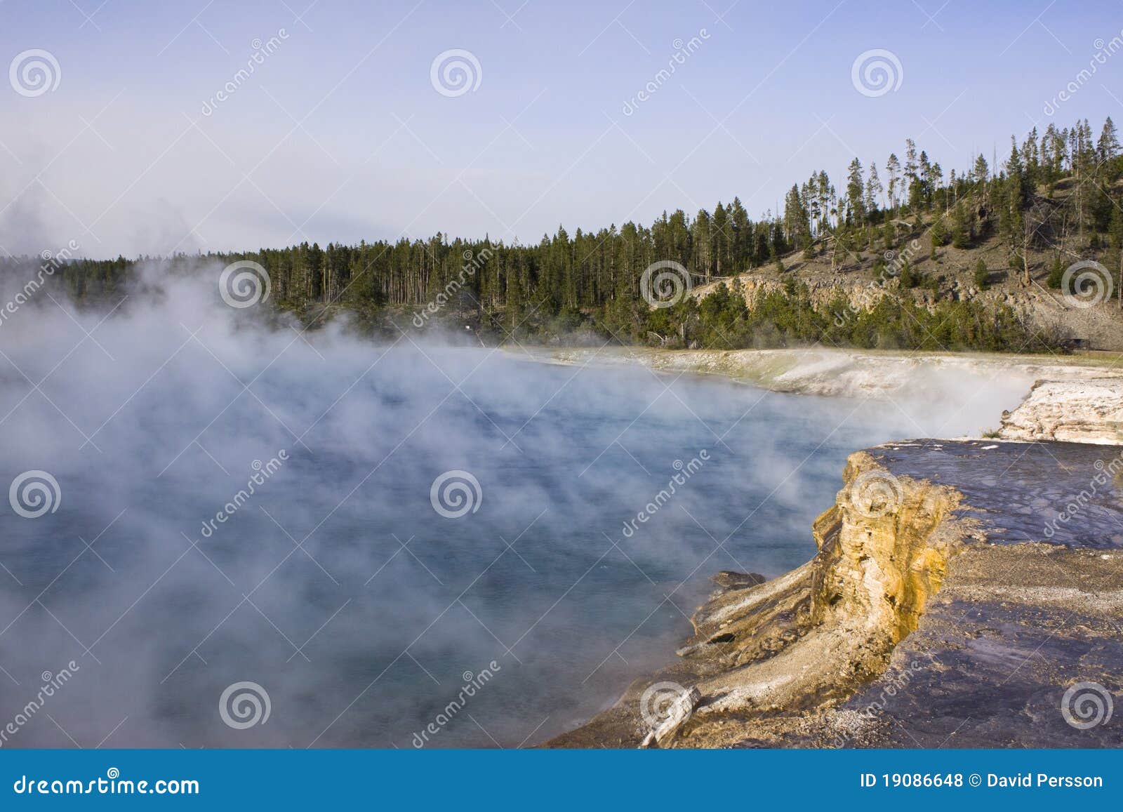 Thermal Activity in Yellowstone Stock Photo - Image of basin, wyoming ...