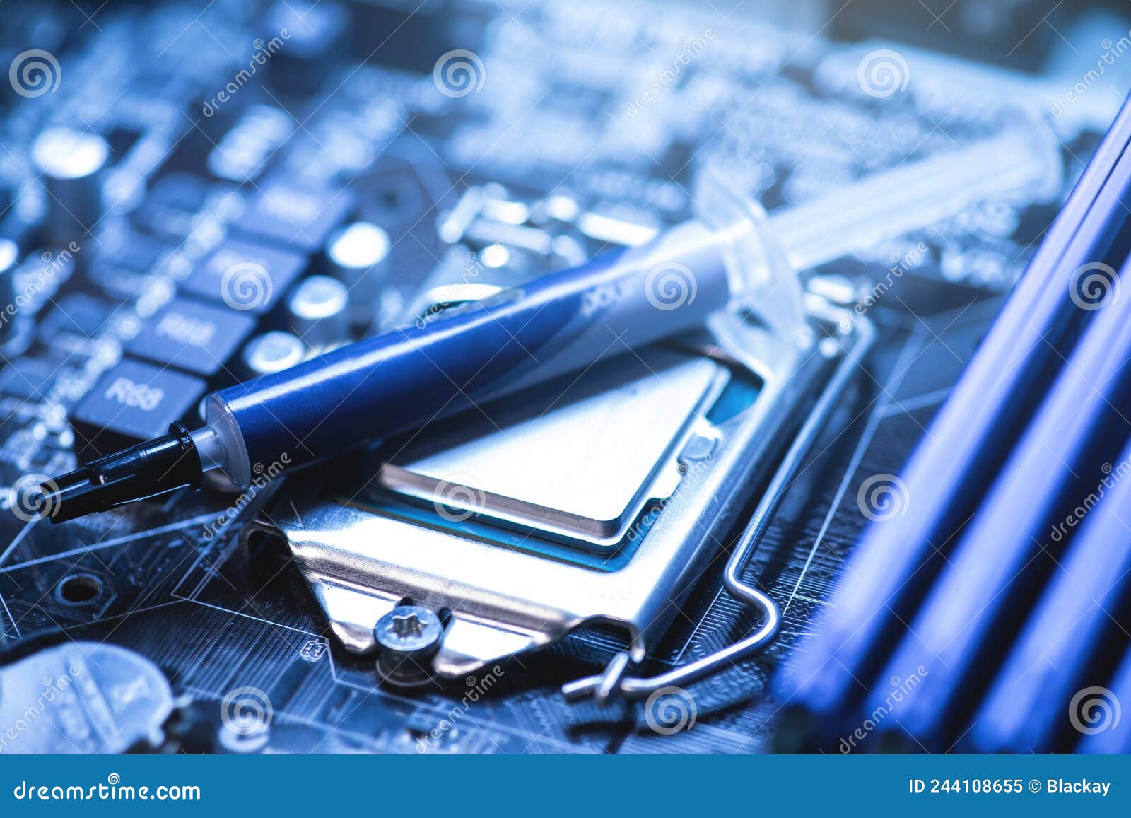 Thermal Compound for the CPU in the PC Stock Image - Image of ...