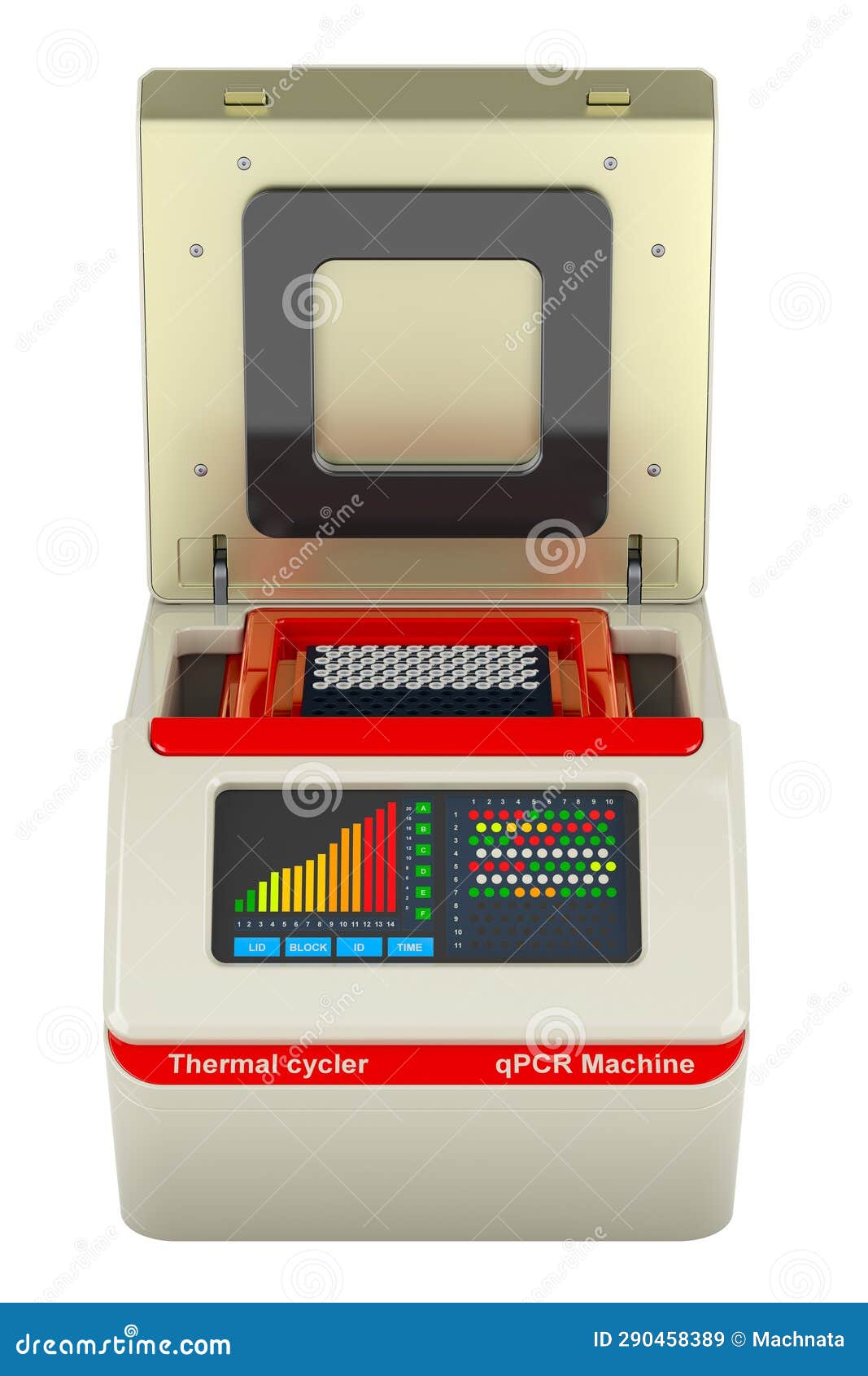 Thermal Cycler, PCR Machine. 3D Rendering Stock Illustration ...