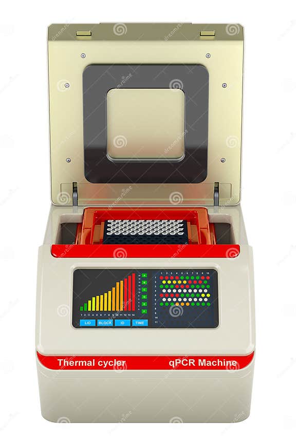 Thermal Cycler, PCR Machine. 3D Rendering Stock Illustration ...