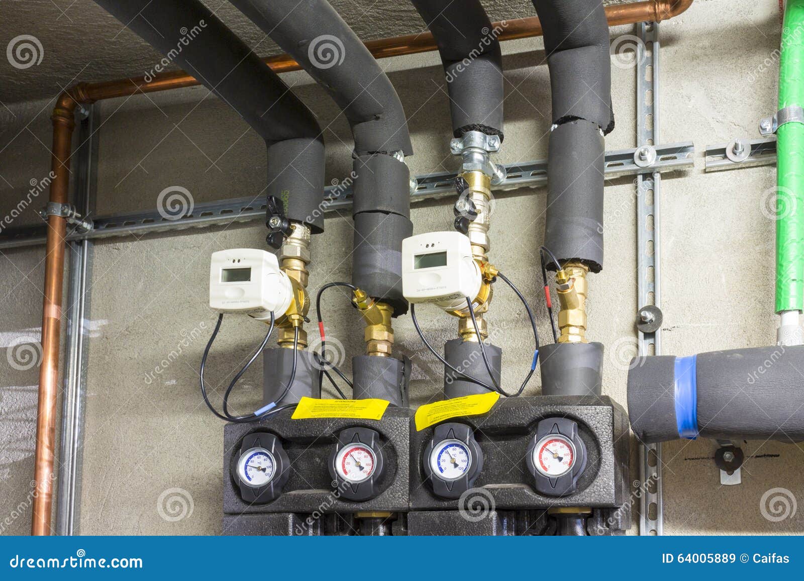Thermal Energy Meter for Heating Stock Image - Image of read, expense ...