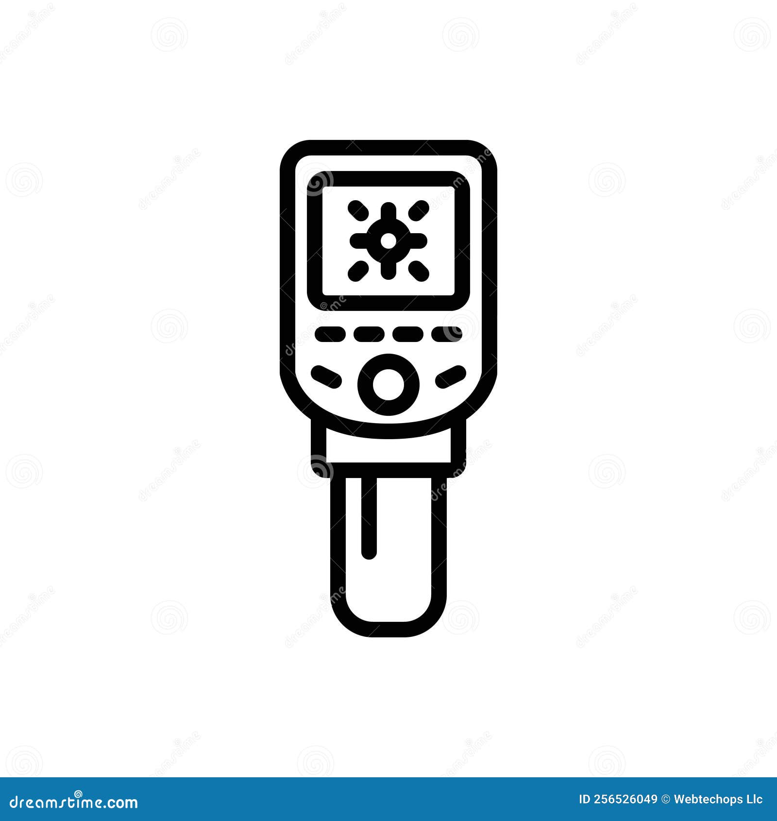 Black Line Icon for Thermal, Screening and Check Stock Illustration ...