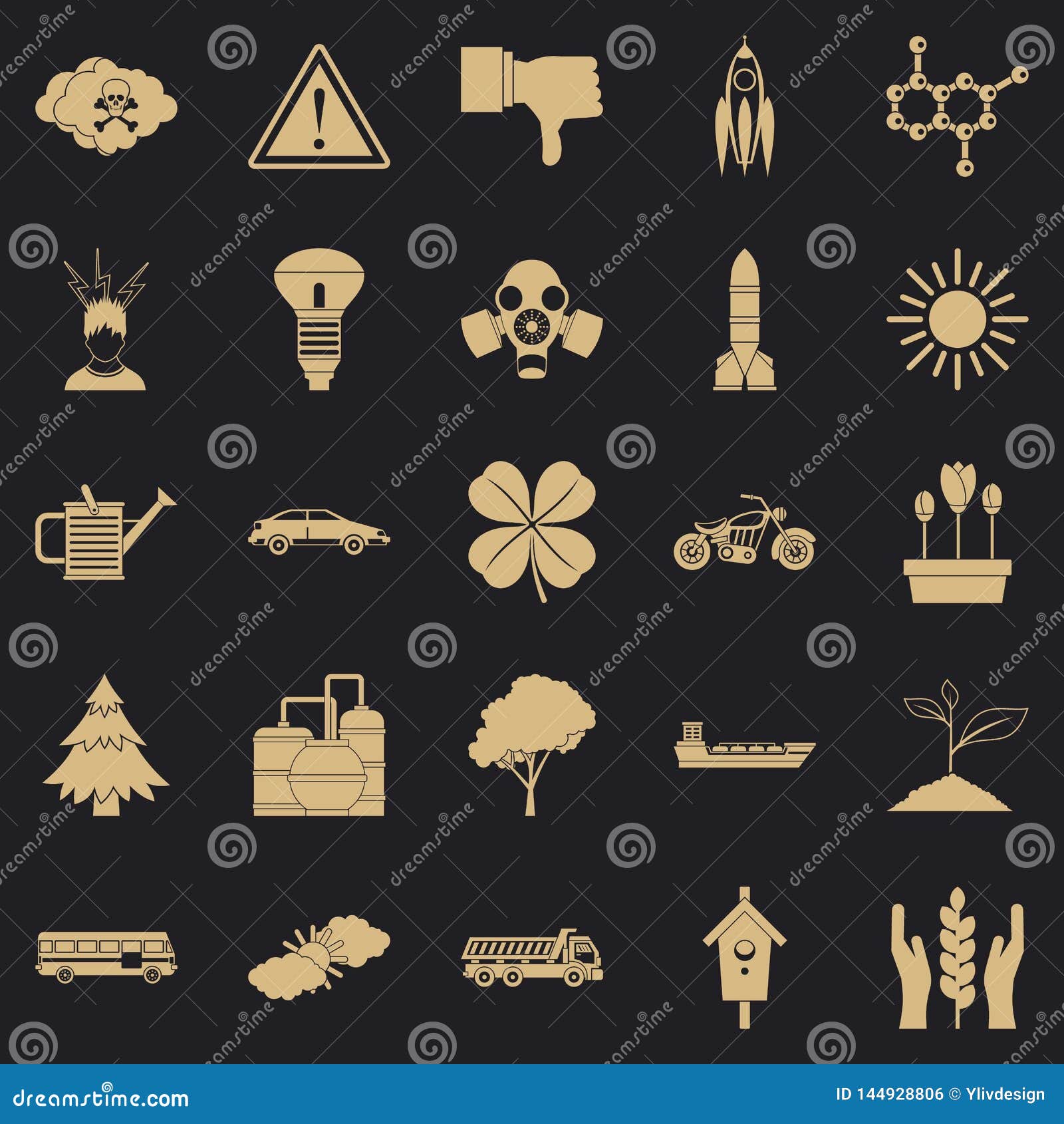 Thermal Icons Set, Simple Style Stock Vector - Illustration of meeting ...