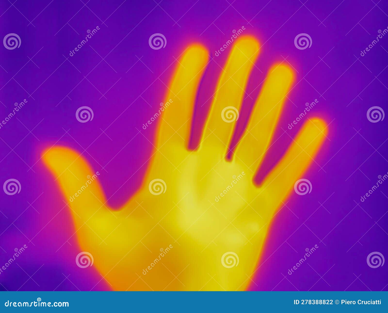 A Thermal Image of a Hand Captured with Infrared Thermal Camera Stock ...