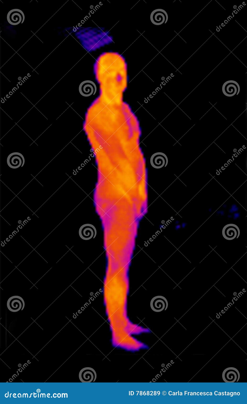 Thermal image of a man stock image. Image of skin, infrared - 7868289