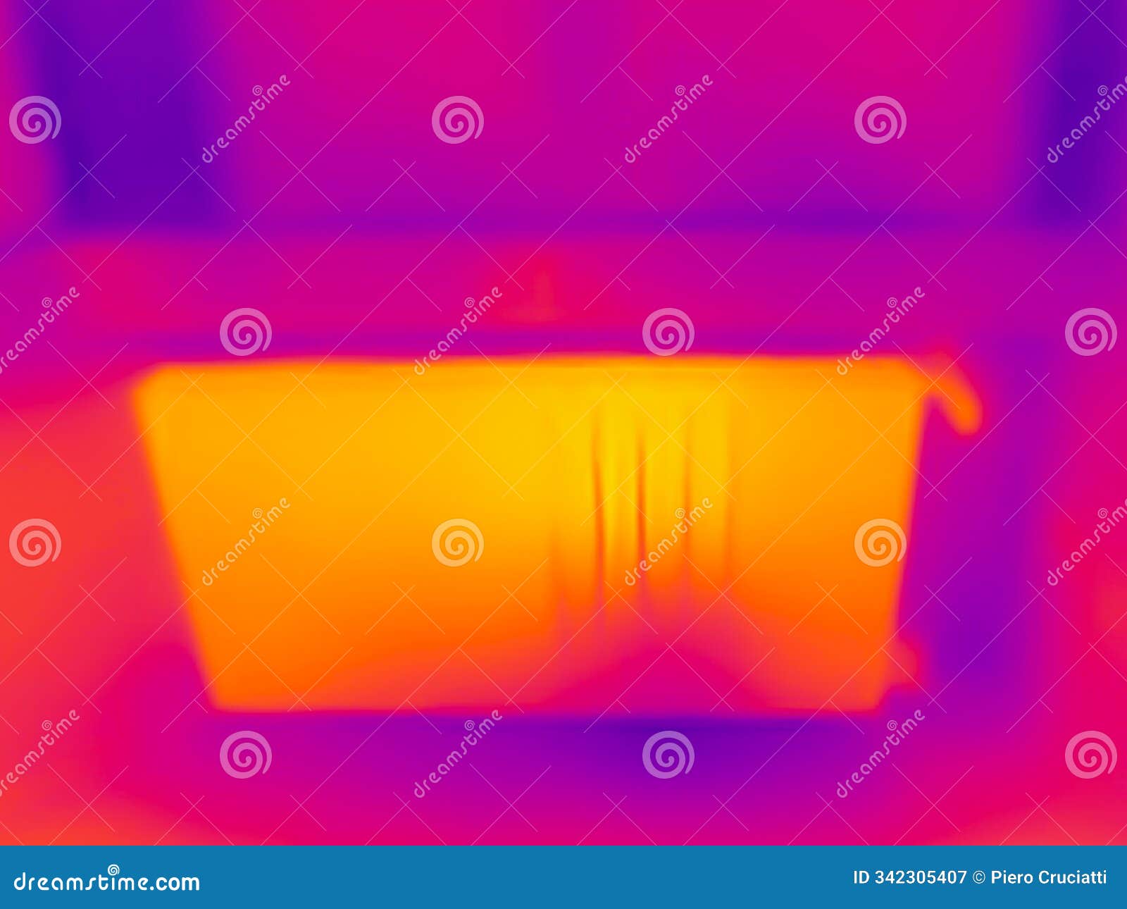 Thermal Image of a Radiator Stock Image - Image of scale, abstract ...