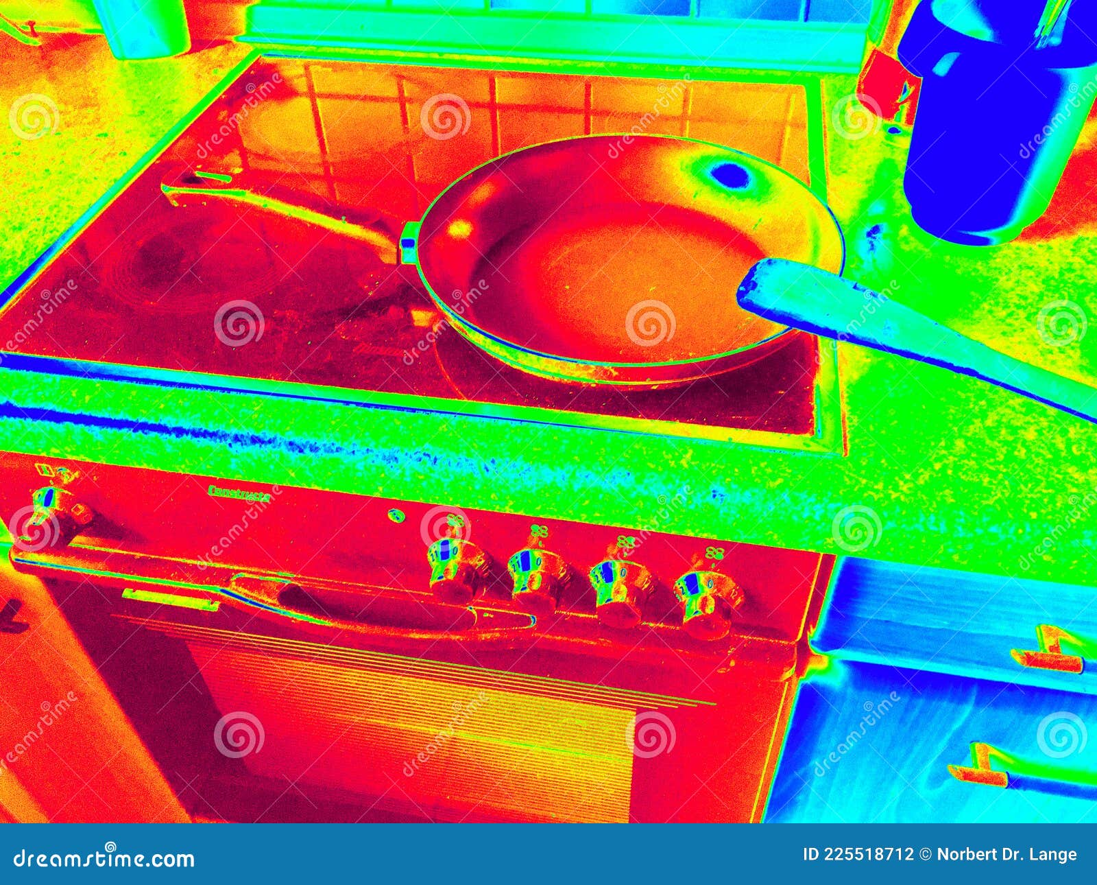 Thermal Image Recordings of Temperature Differences Stock Photo - Image ...