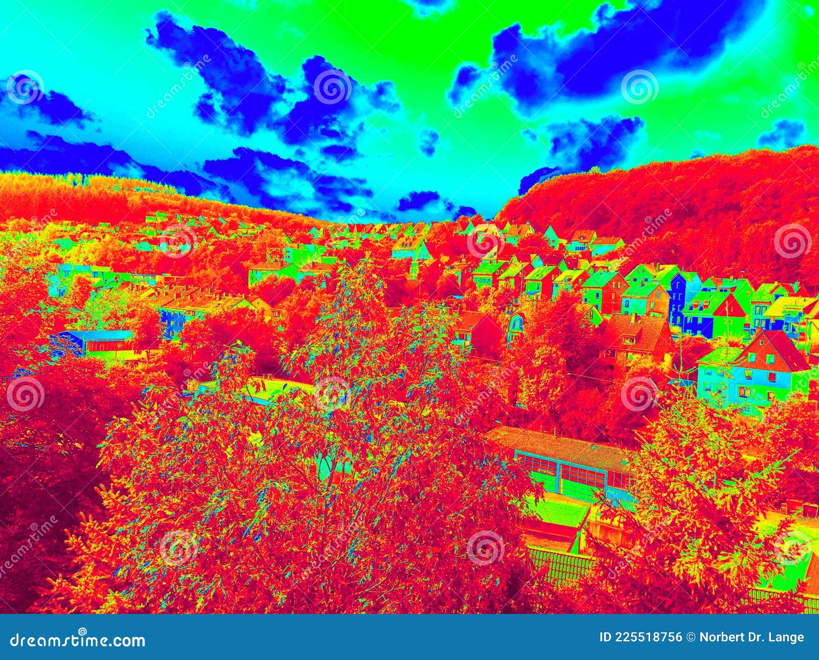 Thermal Image Recordings of Temperature Differences Stock Photo - Image ...
