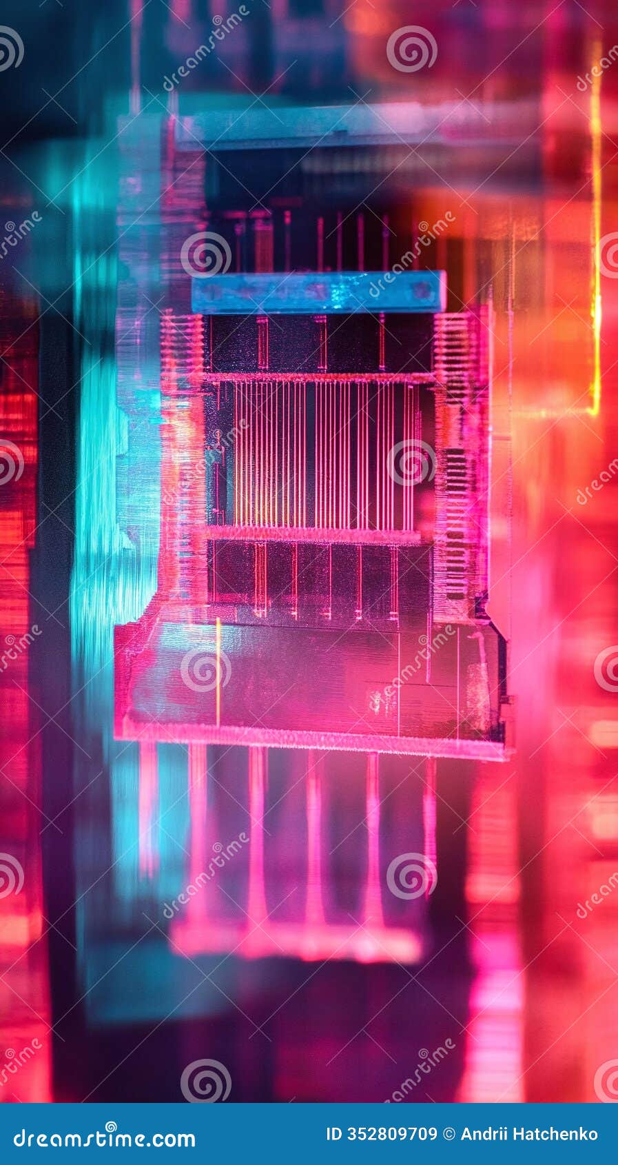Thermal Image Showing Heat Dissipation in an Advanced Microchip Design ...