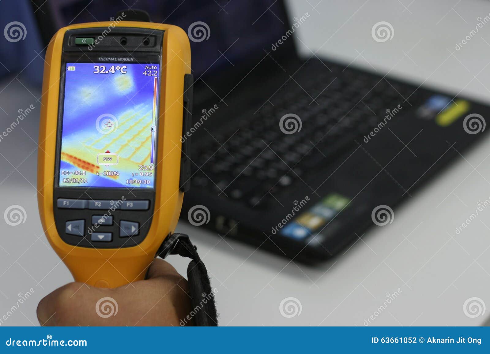 Thermal imaging inspection stock photo. Image of pollution - 63661052